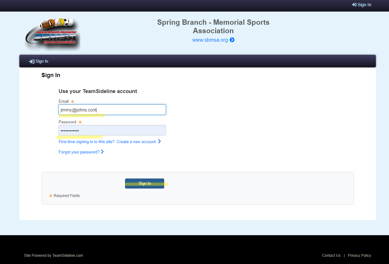 Spring Branch - Memorial Sports Association