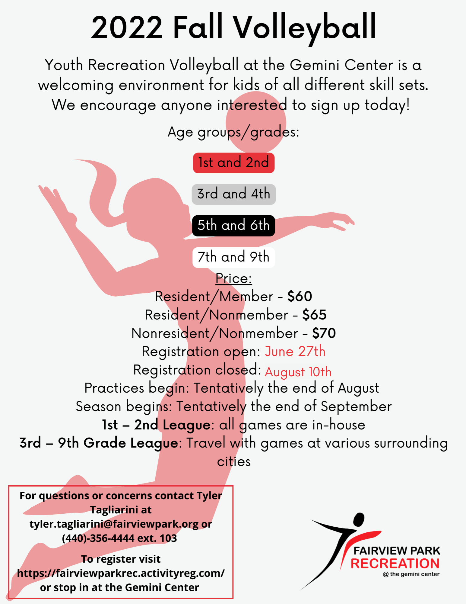 Fairview Park Recreation Department